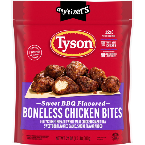 Jewel-Osco Tyson Frozen Sweet BBQ Flavored Boneless Chicken Bites Same ...