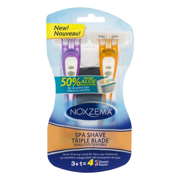 Noxzema Spa Shave Triple Blade Sensitive Razors - 4 CT (4 ct) - Instacart