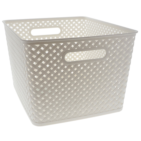 Dollarama Woven Look Plastic Basket Same-Day Delivery | Instacart