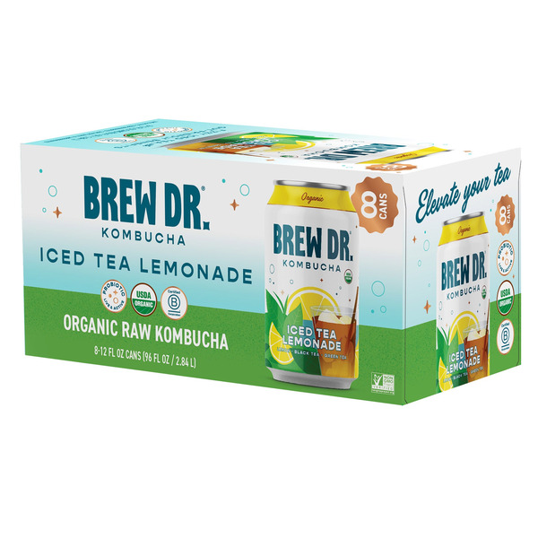 Brew Dr. Kombucha Organic Iced Tea Lemonade Kombucha Same-Day Delivery | Costco