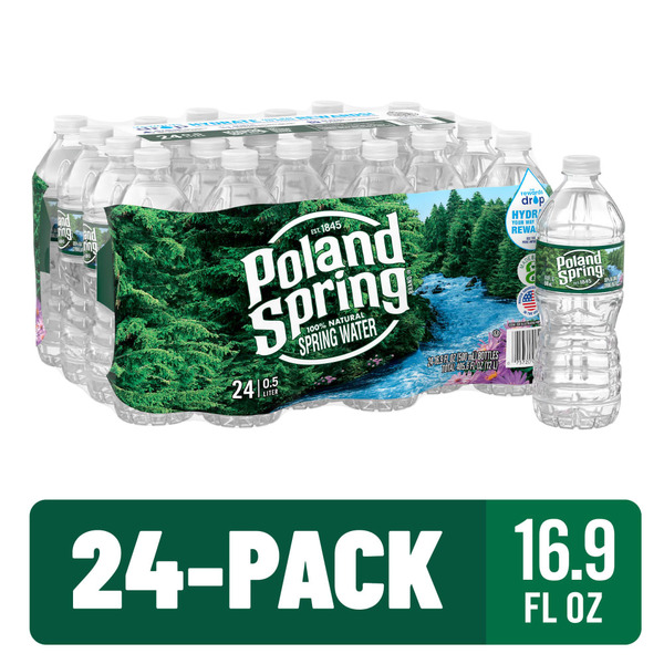 Poland Spring Maine Spring Water, 16.9 fl oz bottles (Pack of 24) Same ...