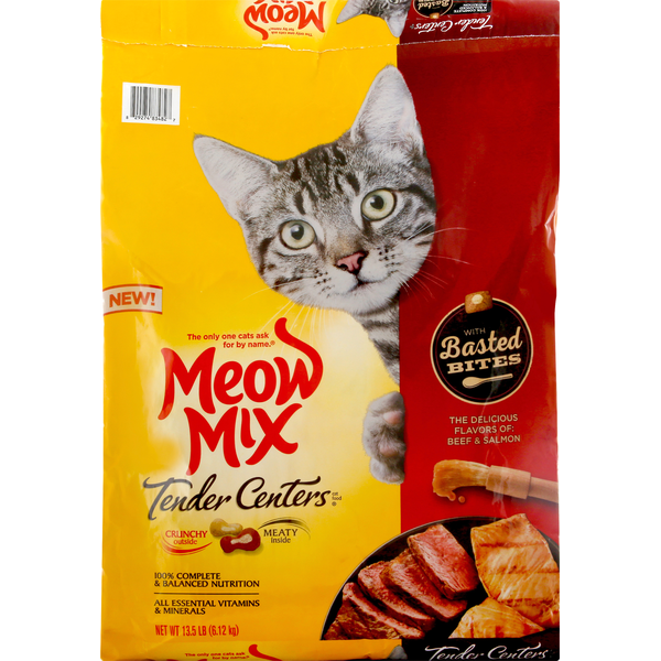 Meow Mix Cat Food, Beef & Salmon, Basted Bites (13.5 lb) - Instacart
