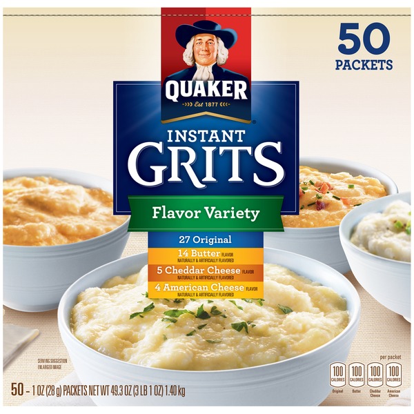 Quaker Instant Grits Flavor Variety Pack (1 oz) - Instacart