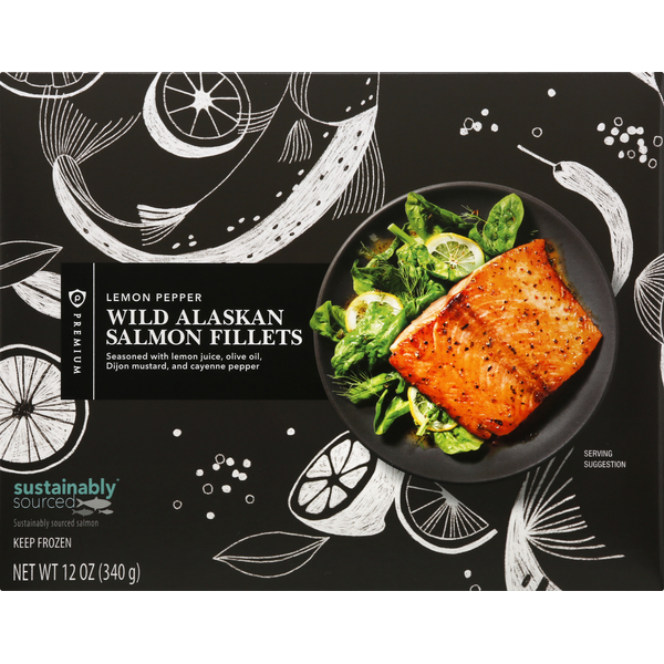 Publix Premium Salmon Fillets, Wild Alaskan, Lemon Pepper (12 oz ...