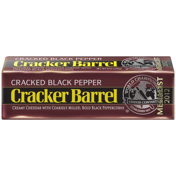 Cracker Barrel Cracked Black Pepper Cheese (8 oz) - Instacart