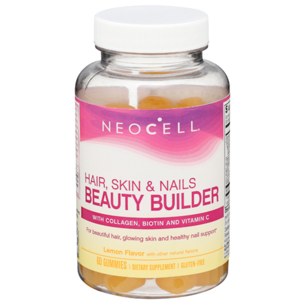 NeoCell Beauty Builder Collagen, Biotin and Vitamin C Gummies, Lemon ...