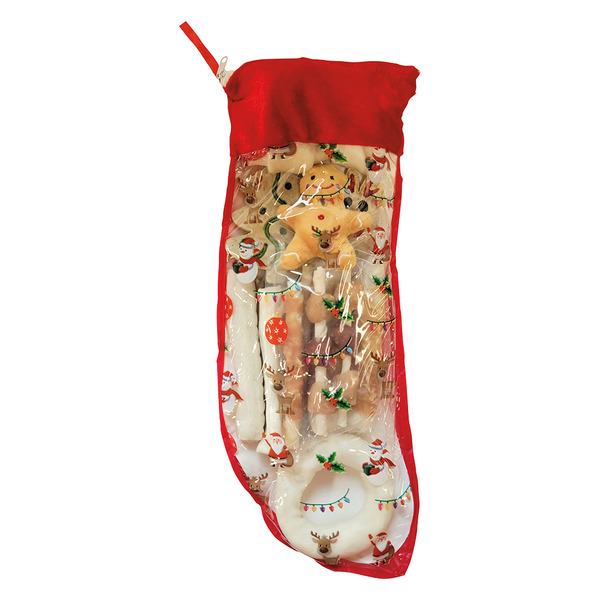 ALDI Heart to Tail Holiday Rawhide Stocking with Gingerbread Man Toy ...