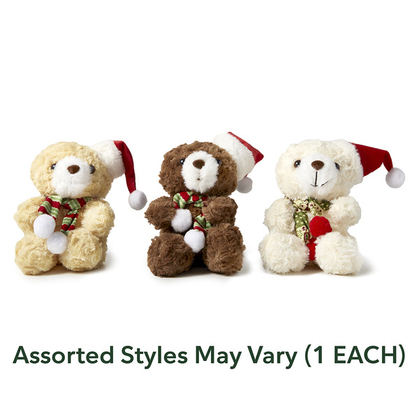 Publix Goffa Christmas Bear W Hat Scarf 3 Assorted Same Day Delivery or Pickup Publix