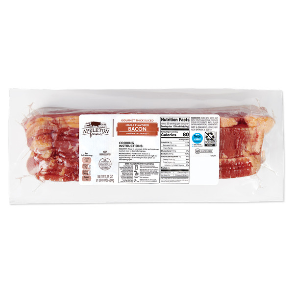 Appleton Farms Thick Cut Maple Bacon Same-Day Delivery or Pickup | ALDI