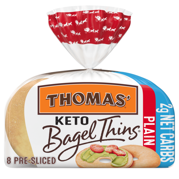 Kroger Thomas’ Keto, 8 count, Plain Pre-sliced Bagel Thins Same-Day ...