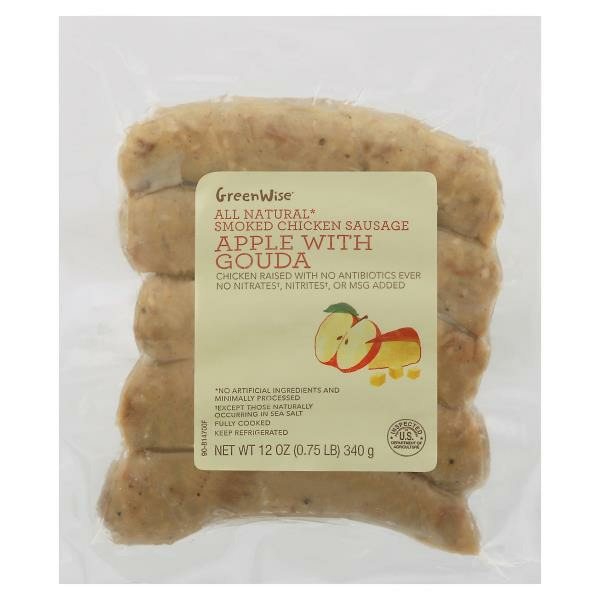 Publix GreenWise Smoked Chicken Sausage, Apple with Gouda Same-Day ...