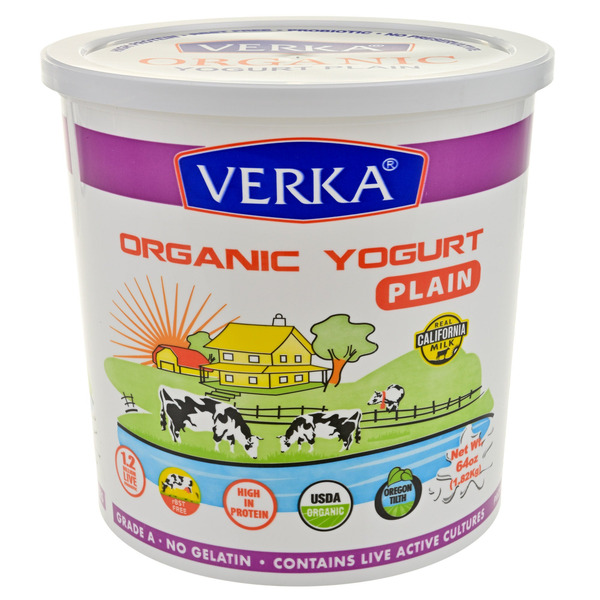 Verka Organic Plain Whole Milk Yogurt, 64 oz Same-Day Delivery | Costco