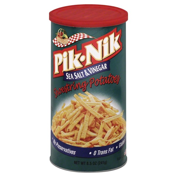 Piknik Shoestring Potatoes, Sea Salt & Vinegar, Gluten Free, Tub (8.5 ...
