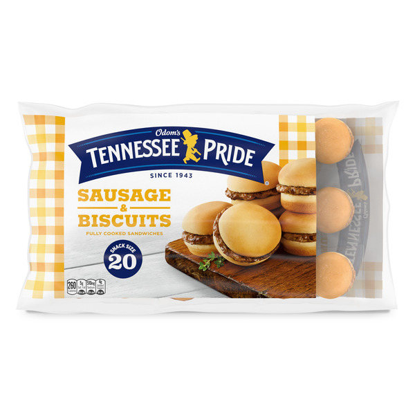 Odom's Tennessee Pride Sausage and Biscuits Snack Size Frozen Breakfast ...