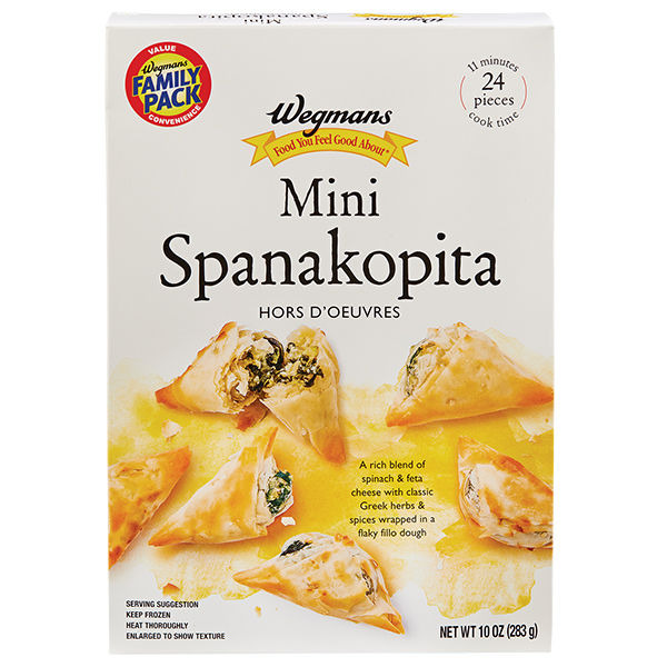 Wegmans Wegmans Frozen Mini Spanakopita, 24 Count, FAMILY PACK Same-Day ...