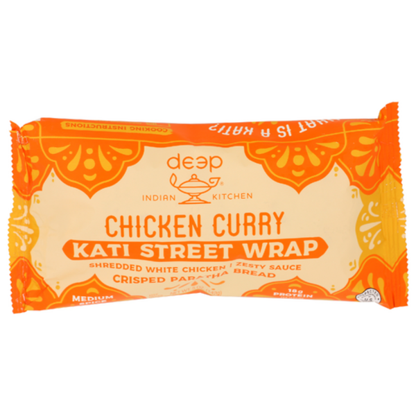 Deep Indian Kitchen Medium Spice Chicken Curry Kati Street Wrap Same ...