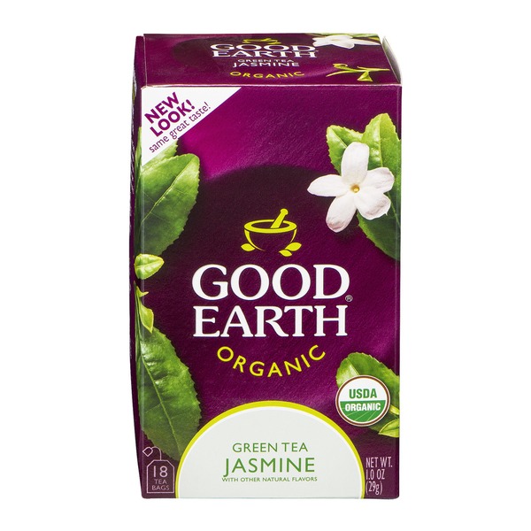 Good Earth Organic Green Tea Jasmine - 18 CT (1 oz) - Instacart