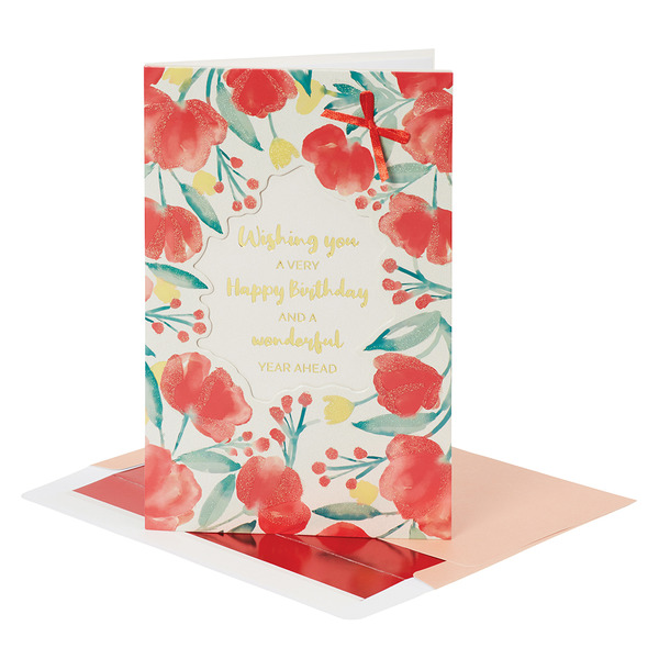 ALDI Pembrook Floral Happy Birthday Card Same-Day Delivery or Pickup ...