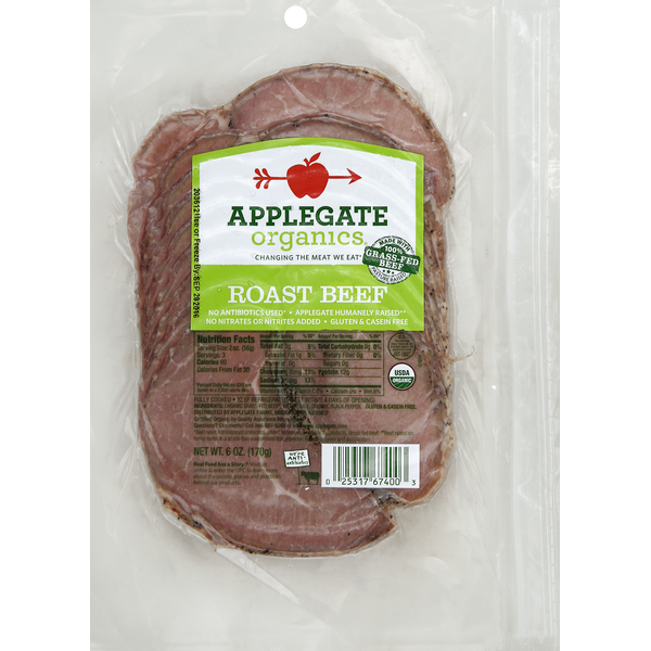 Applegate Organic Roast Beef (6 fl oz) - Instacart