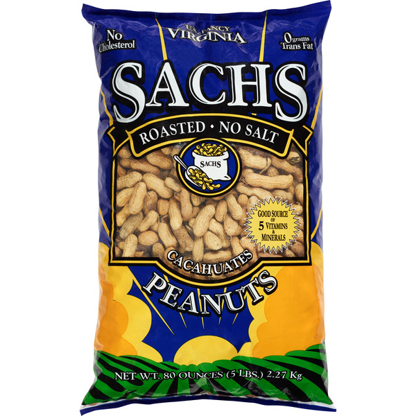 Sachs In-Shell Roasted Peanuts, No Salt, 5 lbs Same-Day Delivery ...