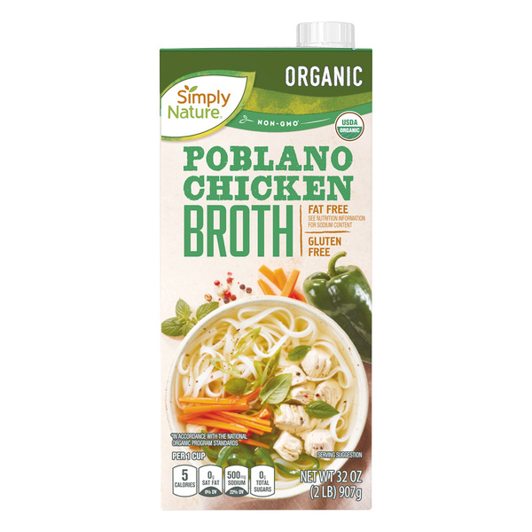 Simply Nature Organic Poblano Chicken Broth Same-Day Delivery or Pickup ...