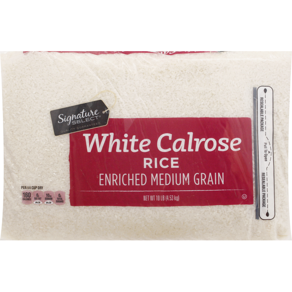 Signature Select Rice, White Calrose, Medium Grain (10 lb) - Instacart