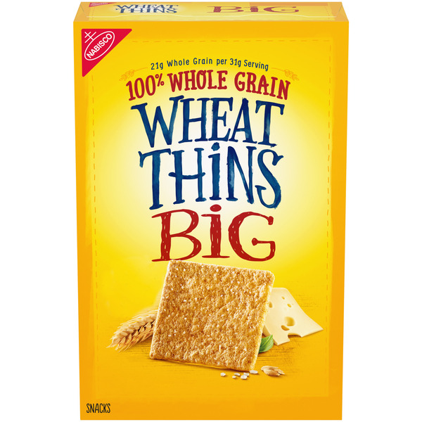 Publix WHEAT THINS Big Snacks, Whole Grain Wheat Crackers, Snack ...