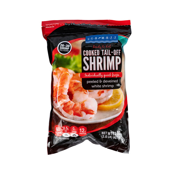 Seamazz FM 26-30 Count Cooked Tail-Off Shrimp Same-Day Delivery or ...