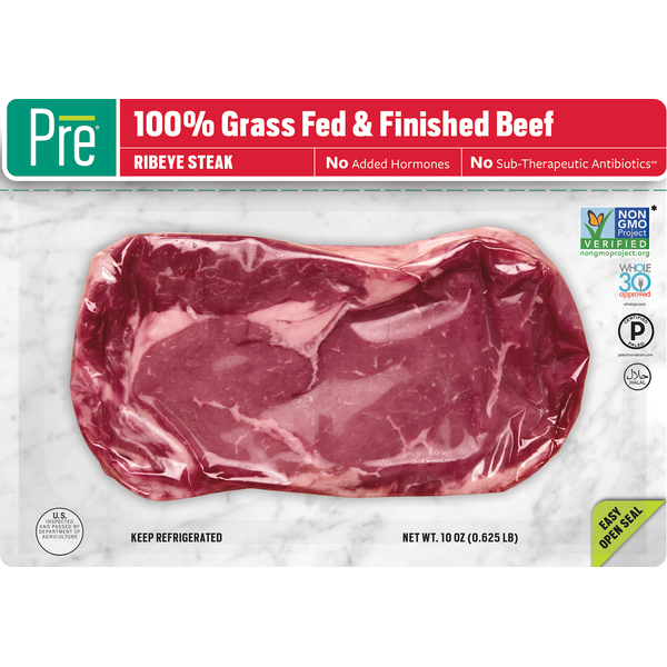 PRE Brands Ribeye Steak- 100% Grass Fed Fresh Beef Same-Day Delivery or ...