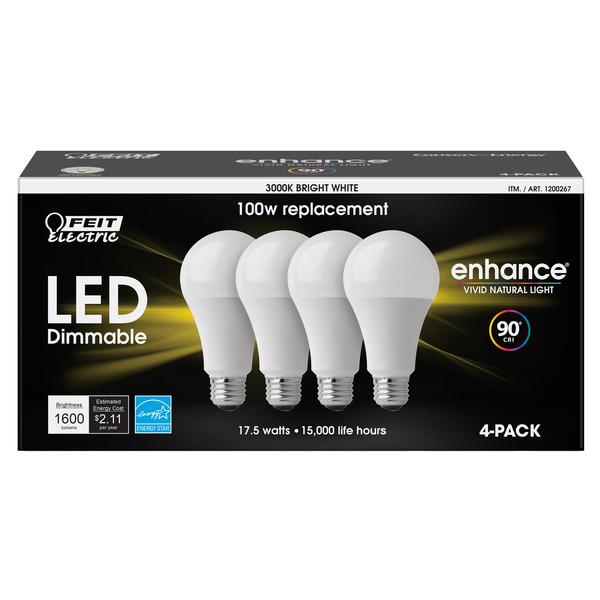 Costco Feit Electric P 288 Dimmable LED 3000K Bright White 100 W ...