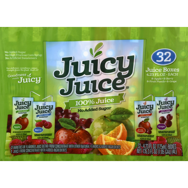 Walmart Juicy Juice 100% Juice, No Added Sugar, Variety Pack Same-Day ...