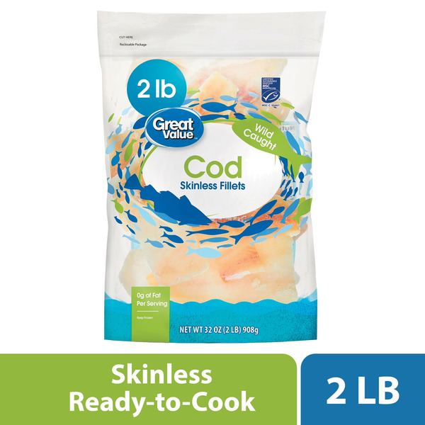 Walmart Great Value Cod Fillets Same-Day Delivery | Instacart