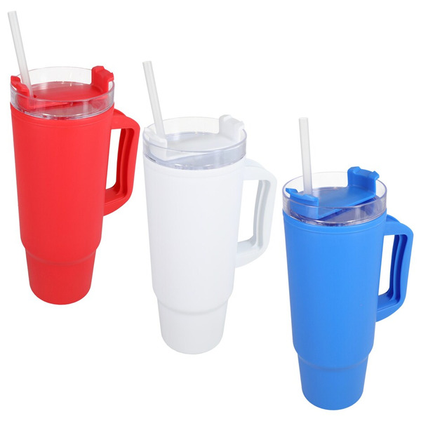 Tumbler With Handle And Straw Assorted Colors Same Day Delivery