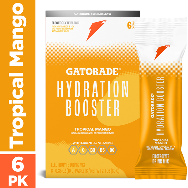 Gatorade Hydration Booster Electrolyte Drink Mix Tropical Mango Same ...
