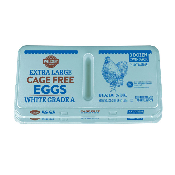 BJ's Wholesale Club Wellsley Farms Grade A Cage Free Extra Large White ...