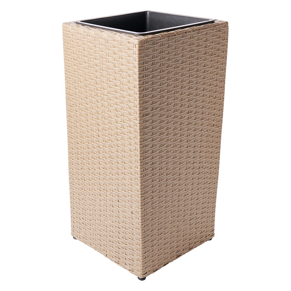 ALDI Belavi Square Tall Rattan Planter - Beige Same-Day Delivery or ...