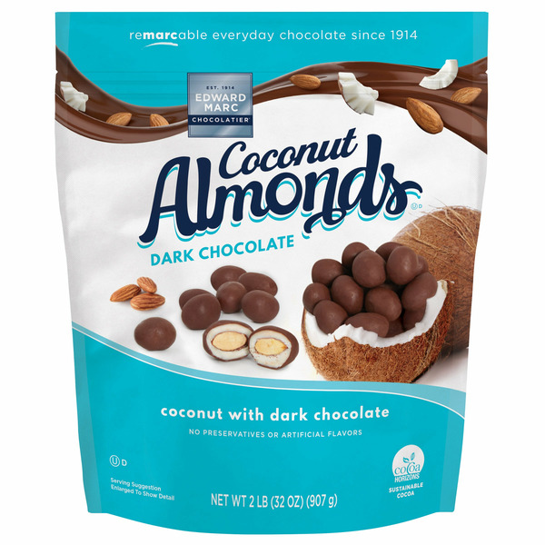 Edward Marc Dark Chocolate Coconut Almonds Same-Day Delivery | Costco
