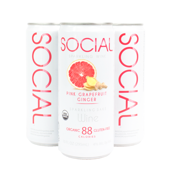 Social Pink Grapefruit Ginger Sparkling Sake Wine (375 oz) - Instacart