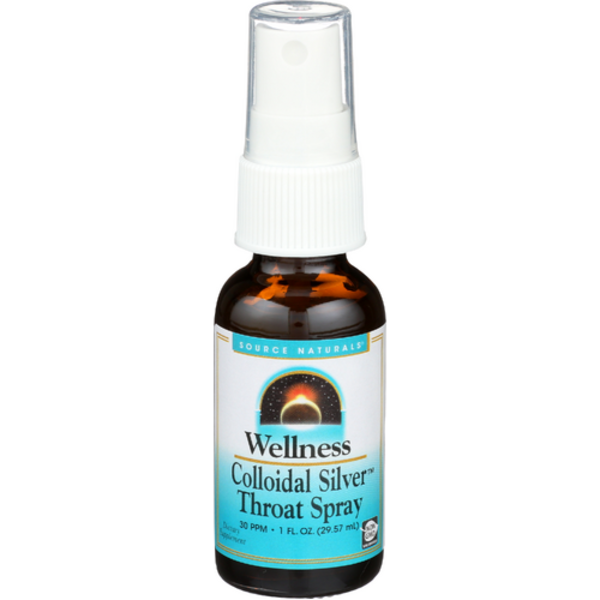 Source Naturals Wellness Colloidal Silver Throat Spray 30 ppm Liquid ...