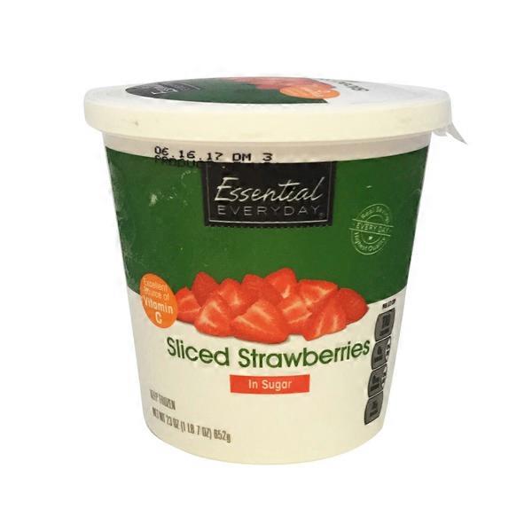 Essential Everyday Sliced Strawberries In Sugar (23 oz) - Instacart