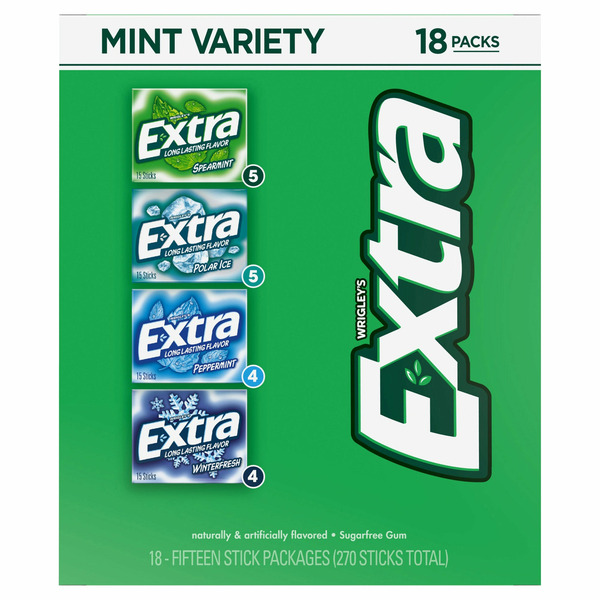 Costco Extra Mint Chewing Gum Variety Pack Same-Day Delivery or Pickup ...