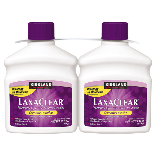 Kirkland Signature LaxaClear Powder Laxative, 100 Doses Same-Day ...