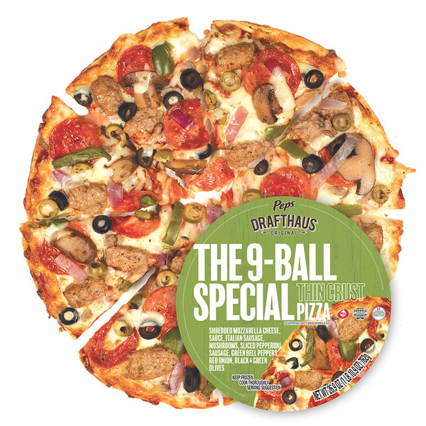 Pep's Drafthaus Original 9-Ball Special, Thin Crust, Pizza Same-Day ...