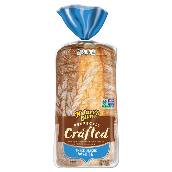 Wegmans Nature's Own Perfectly Crafted White Bread, Thick Sliced Non ...