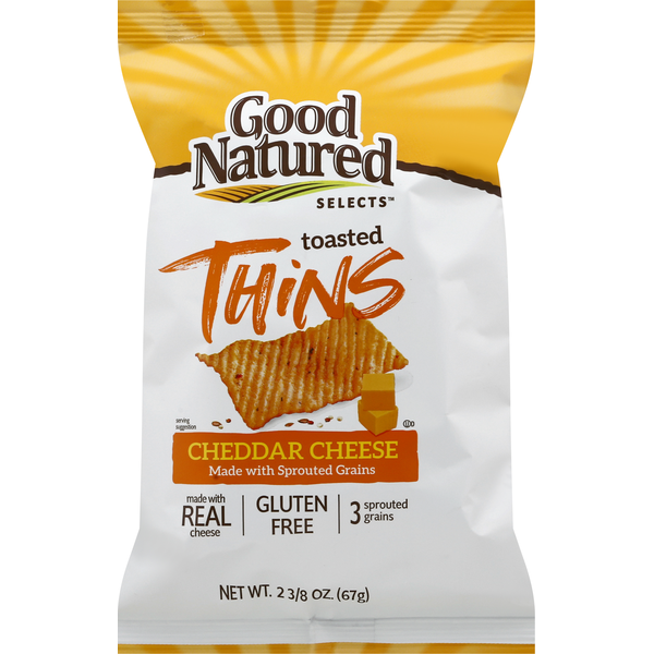 Good Natured Selects Toasted Thins, Cheddar Cheese (2.375 oz) - Instacart