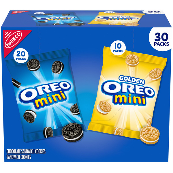Oreo Sandwich Cookies, Chocolate/Golden, 30 Packs Same-Day Delivery ...