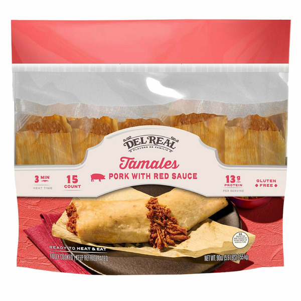 Costco Del Real Tamales Pork with Red Sauce Same-Day Delivery or Pickup ...