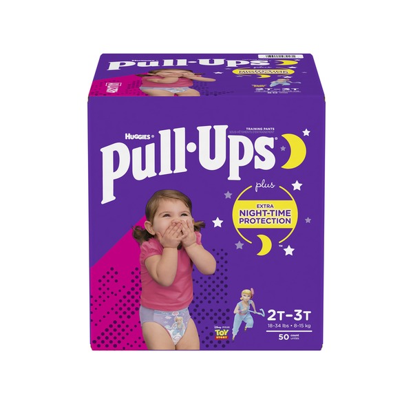 Pull-Ups Girl's Pull Ups Night Time Potty Training Pants Diaper (50 ct ...