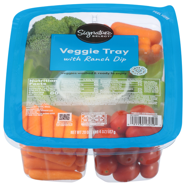 Safeway Signature SELECT Veggie Tray, with Ranch Dip Same-Day Delivery ...