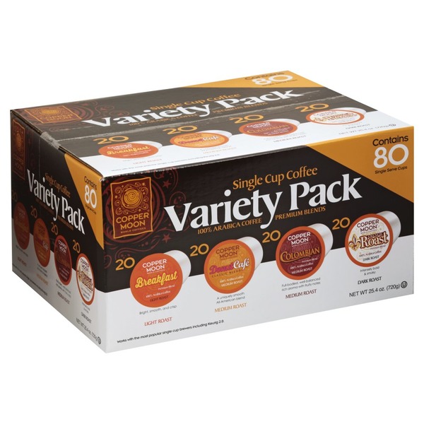 Copper Moon Coffee, Variety Pack, Single Serve Cups (80 each) - Instacart